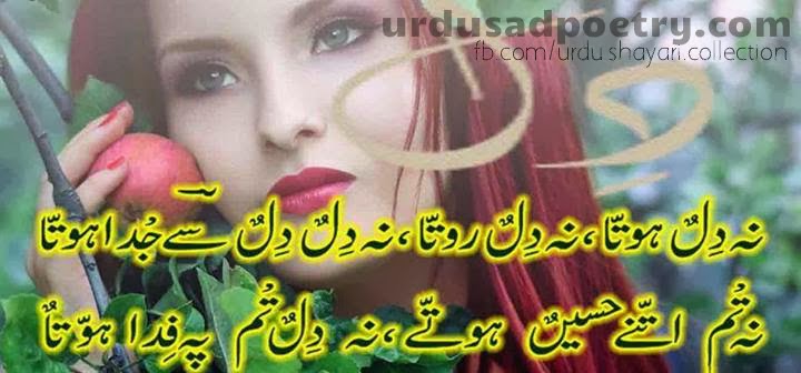 Na Dil Hota Na Dil Rota Na Dil Dil Se - Urdu Poetry, Urdu Shayari, Sad ...