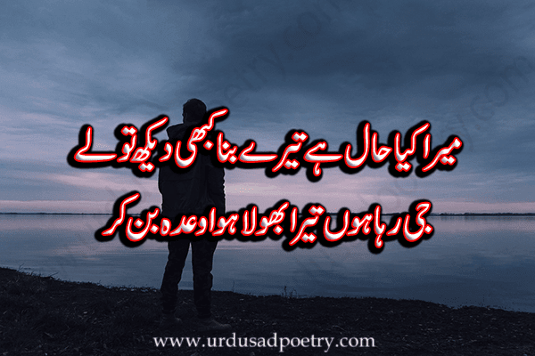 Mera Kiya Haal Hay Teray Bina Kabhi - Urdu Poetry, Urdu Shayari, Sad ...