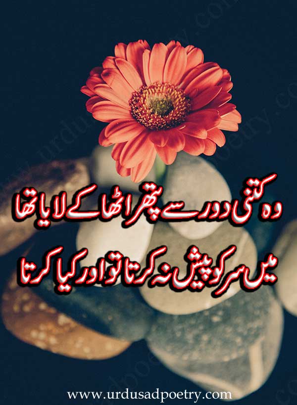 Woh Kitini Door Se Pathar Utha Ke Laya Tha - Urdu Poetry, Urdu Shayari ...