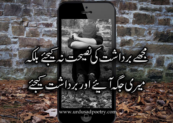 Mujhay Bardaasht Ki Naseehat Na Kijea Bulke - Urdu Poetry, Urdu Shayari ...